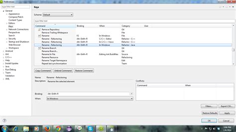 Eclipse Refactor Rename Altshiftr Is Not Working In Android Adt