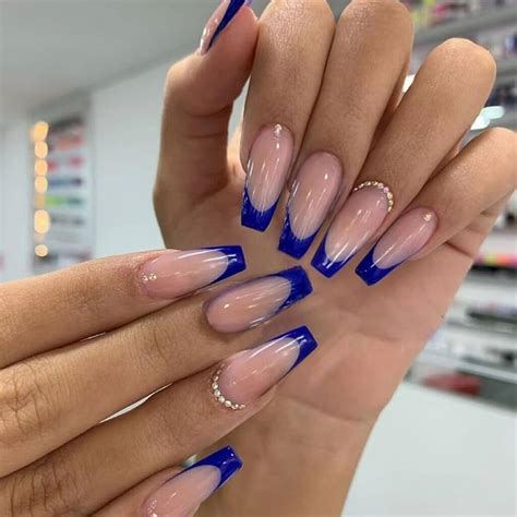 Acrylic Nails Square Blue