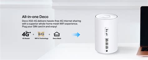 TP Link Deco AX3000 4G Whole Home Wi Fi 6 Mesh Wireless SIM Card 3G 4G Failover Seamless
