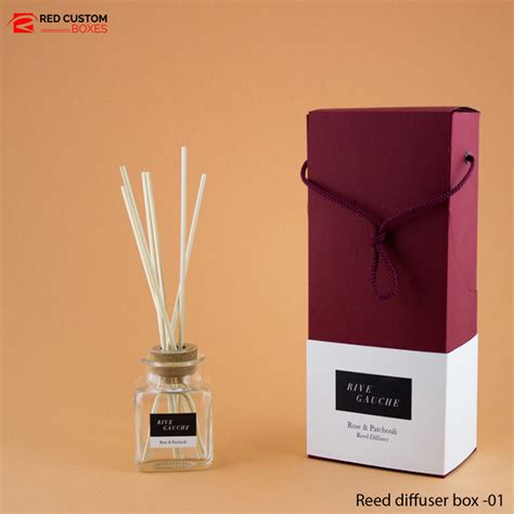 Reed Diffuser Box Custom Printed Packaging Boxes Red Custom Packaging