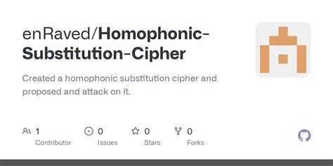 Github Enravedhomophonic Substitution Cipher Created A Homophonic
