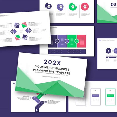 Шаблон презентации бизнес отчета Commerce Biecom Market