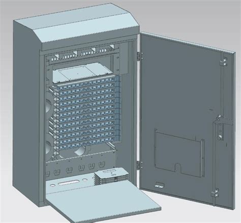 144 Fibers Outdoor Spcc Optical Cross Connect Cabinet Ray Network Solution