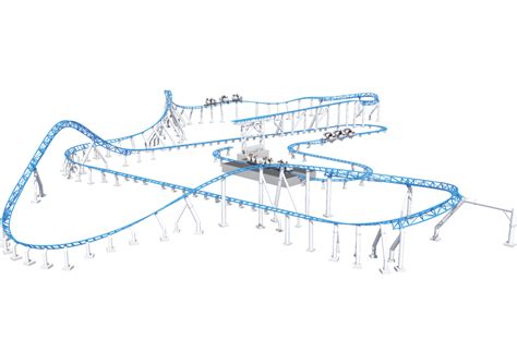 Boomerang An Architectural Drawing Of A Roller Coaster