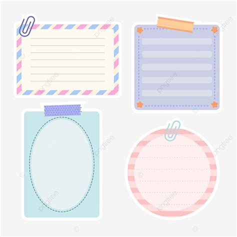 파스텔 색상의 메모 메시지 스티커 일러스트 메모지 테이프 참고 메시지 메모지 스티커 메모 Png 일러스트 및 벡터 에 대한 무료 다운로드 Pngtree