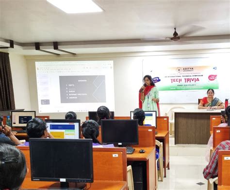 Sujitha Nagasuri On Linkedin Techtrivia Advithiya Adityauniversity Coordinator Quiz