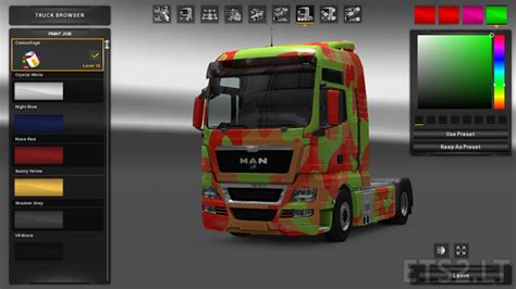 MAN TGX Mask Skin Paintable ETS Mods