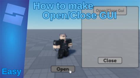 How To Make A Open Close GUI Roblox Studio YouTube