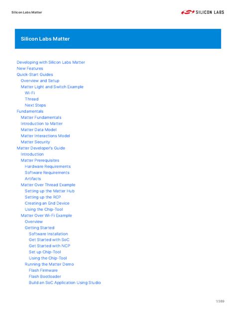 Silicon Labs Matter Pdf Osi Model Computer Network
