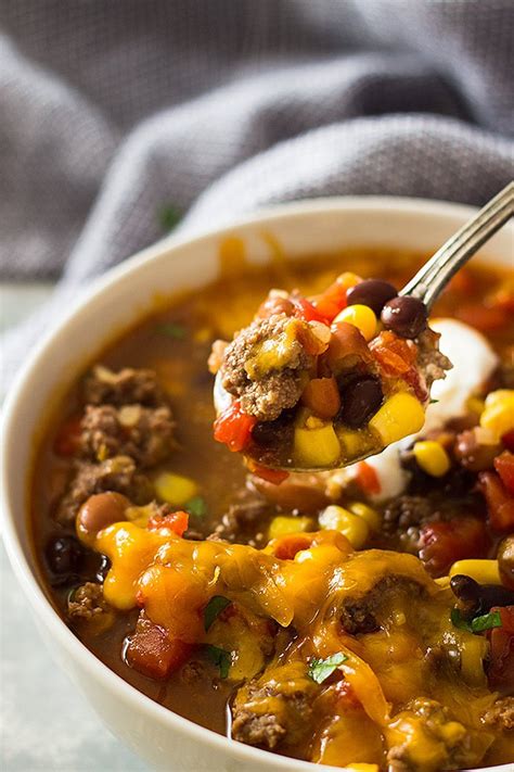 15 Recipes For Great Beef Taco Soup Easy Recipes To Make At Home