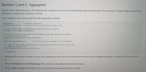 Solved Question 1 Part 1 Basic Object Design A Class