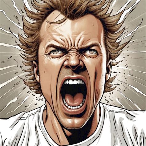 Premium Ai Image Exploding Head Screaming Thunder Generated Ai