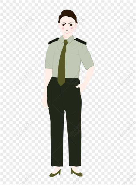 잘 생긴 여성 군인 Png 일러스트 무료 다운로드 Lovepik