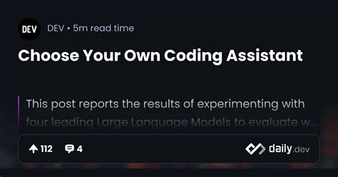 Choose Your Own Coding Assistant Rneuralnetworks