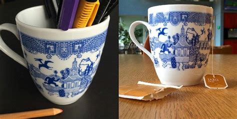 This Alternative Willow Pattern China Features Scary Monsters