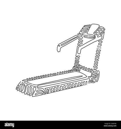 Continuous One Line Drawing Professional Treadmill With Incline Sports Fitness Exercise
