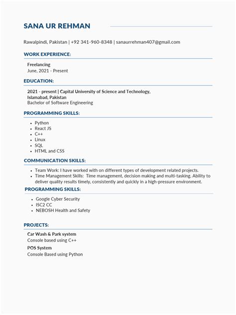 Sana Ur Rehman Cvz Pdf