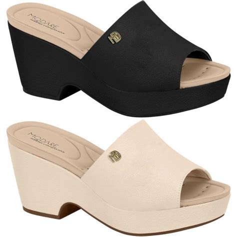 Tamanco Feminino Anabela Meia Pata Modare Conforto Shopee Brasil