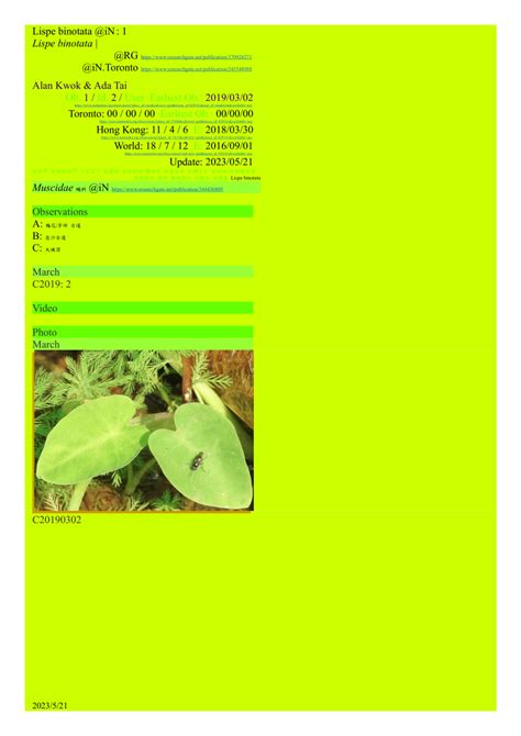 Pdf Lispe Binotata In