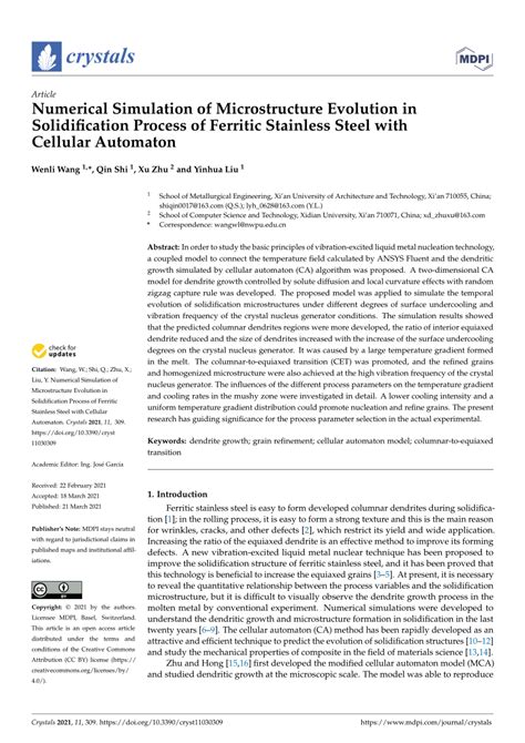 Pdf Numerical Simulation Of Microstructure Evolution In