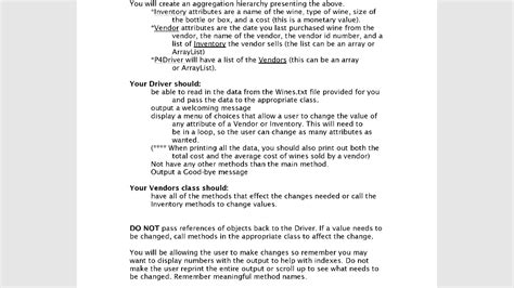 Csci 112 Programming Project 4 Due Date Thursday