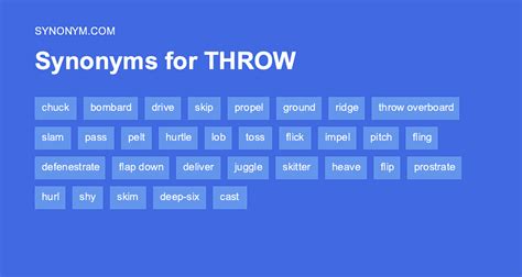 Another Word For Throw Synonyms And Antonyms