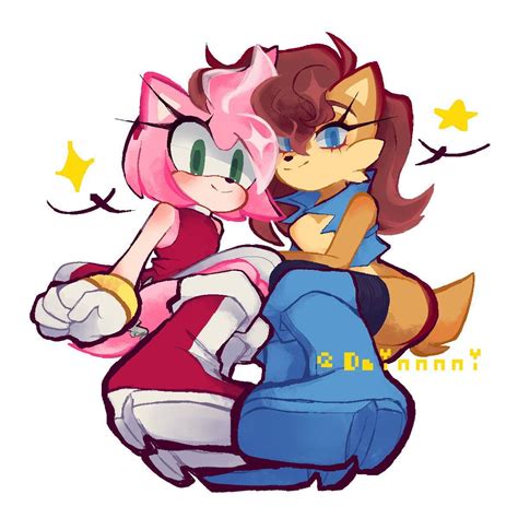 Sally Acorn And Amy Rose Fighting 6731 Safe Artistrisziarts Amy