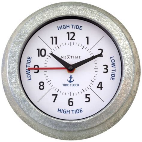 Nextime Tide 8 5 Wall Clock Industrial Design Tide Clock Galvanized