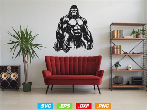 Body Builder Gorilla Svgbodybuilding Graphic By Ripongrafix471