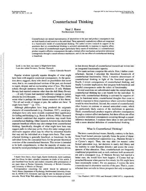 PDF Counterfactual Thinking