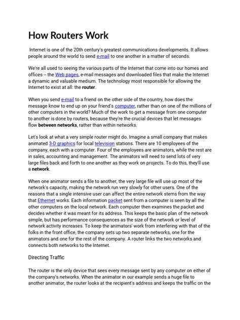 how routers work pdf computer network router computing