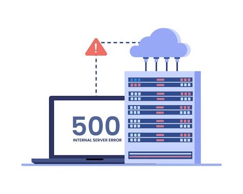 Premium Vector Internal Server Error Page 500 Error With Server And