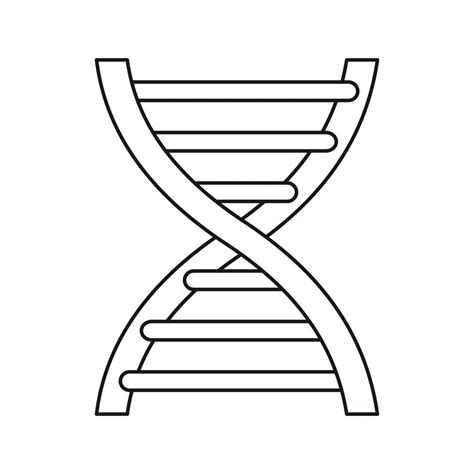 Dna Icon In Outline Style 14388606 Vector Art At Vecteezy