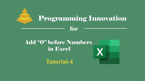 How To Add Zero Before Numbers In Excel Youtube