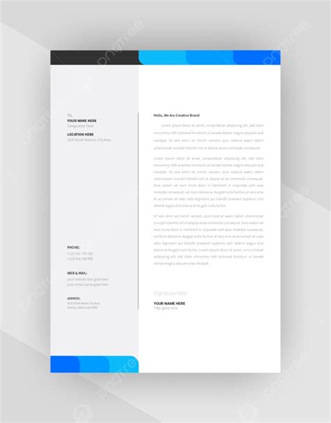기업 스타일 모형이 있는 추상 레터헤드 템플릿 디자인 템플릿 Psd 다운로드 디자인 자료 다운로드