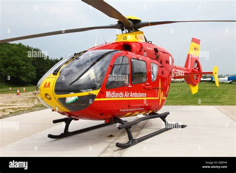 A Eurocopter Ec135 Helicopter Used By The East Midlands Air Ambulance