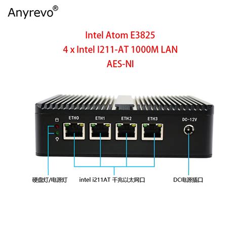 Cheapest Soft Router Intel E3825 J1900 Fanless Router With Vga Hdmi 4 Intel I211 Gigabit Lan
