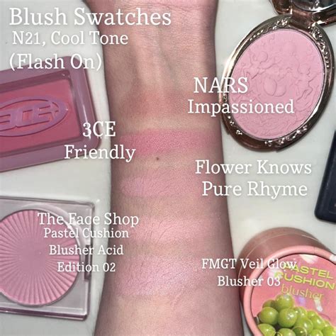 Cool Tone Blush Swatches R Palemua