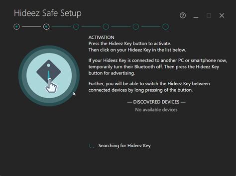 First Setup Hideez Key 1 2