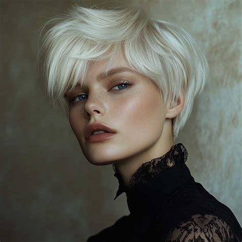 5 Pixie Bob Haircut Styles In Icy Platinum White