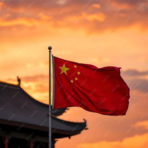 China Flag Supporting Graphics Design Poster Wallpaper Background