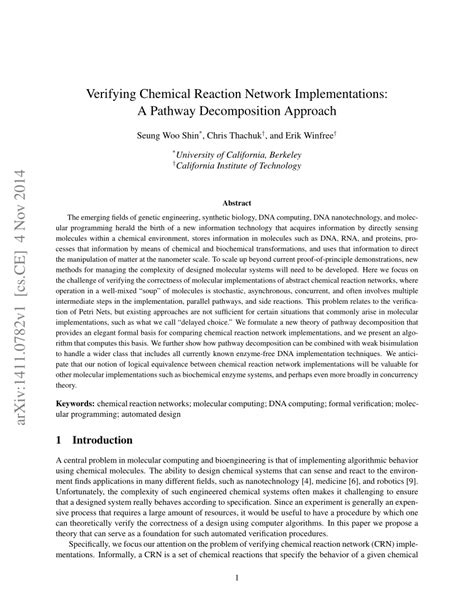 pdf verifying chemical reaction network implementations a pathway