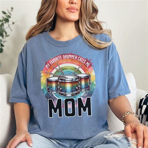 Favorite Drummer Mom Tshirt Comfort Colors Shirt Band Mama Tee