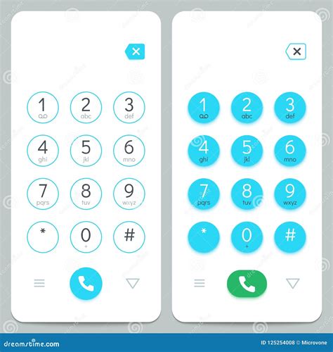 Phone Keypad Smartphone Screen Keyboard With Numbers Stock Vector Illustration Of Cellphone