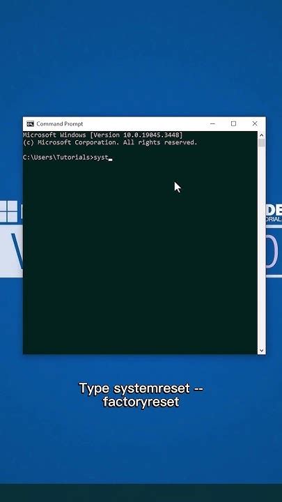 How To Factory Reset Your Windows 10 Pc Using Command Prompt Youtube