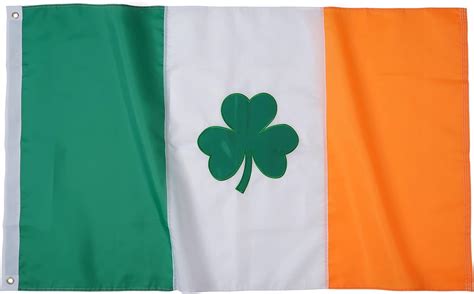 Bradford Irish Shamrock Flag 3x5 Ft Outdoor Embroidered