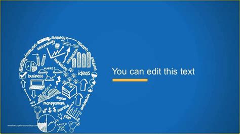 Free Design Thinking Powerpoint Template Of Creative Blue Background Slide Design With Light