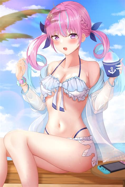 湊あくあ 「水着あくたん ⚓️🌊 あくあーと 」死神キラキ💀🌑shinigamikirakiのイラスト