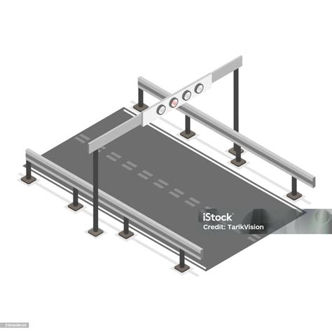 전자 통행료의 3d 등각 투영 평면 벡터 그림입니다 항목 2 0명에 대한 스톡 벡터 아트 및 기타 이미지 0명 게이트 고속도로 Istock