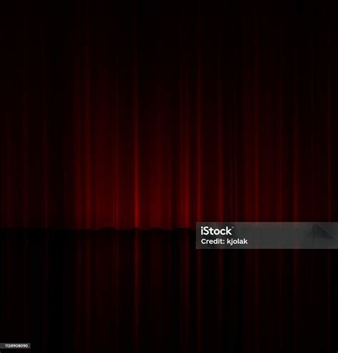 빨간 커튼 및 반사 층 극장 무대입니다 3 차원 벡터입니다 높은 상세한 현실적인 그림 무대에 대한 스톡 벡터 아트 및 기타 이미지 무대 빨강 커튼 Istock
